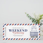 Weekend Getaway Gift Voucher Invitation | Zazzle