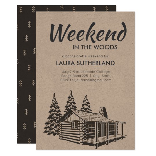 Weekend in the Woods Party Invitation | Zazzle.com