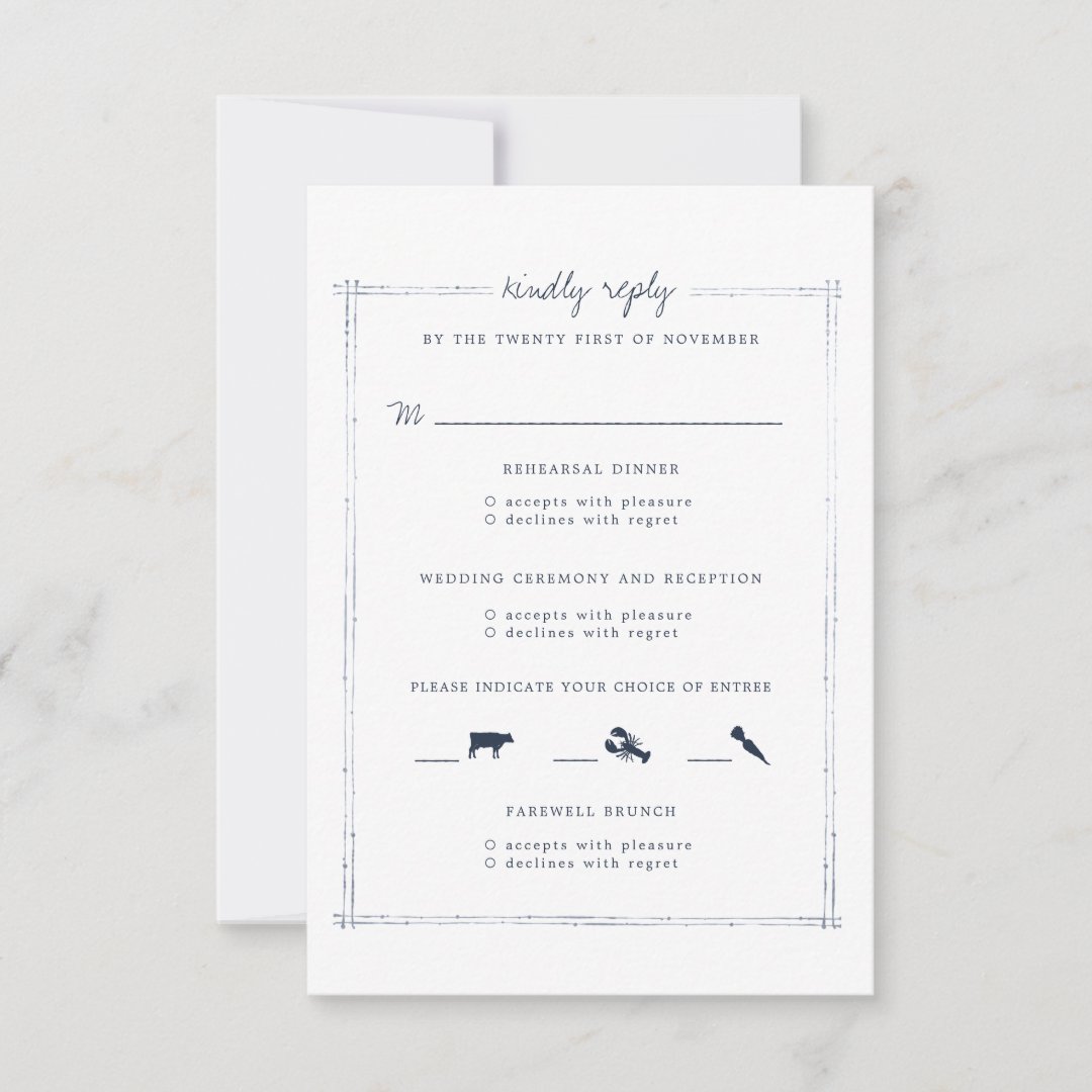 Weekend Wedding | Combined RSVP Card | Zazzle
