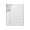 Weekly calendar watercolor flowers notepad | Zazzle