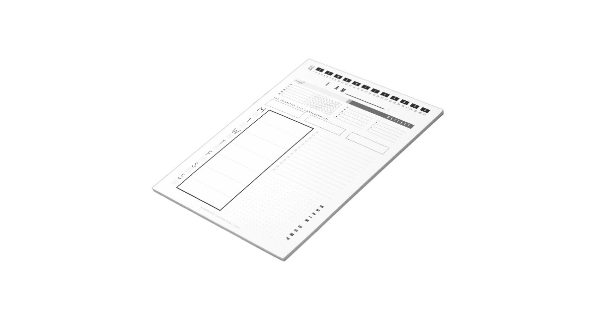 Weekly I Am Planner Notepad | Zazzle