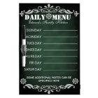 Weekly Menu Blackboard for Kitchen | Zazzle.com