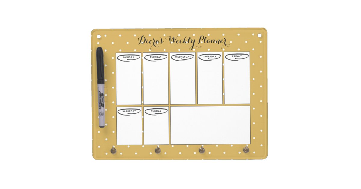 Weekly Planner Dry Erase Board | Zazzle