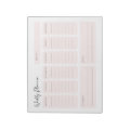 Weekly Planner Landscape in Blush Pink Notepad | Zazzle