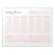 Weekly Planner Landscape in Blush Pink Notepad | Zazzle