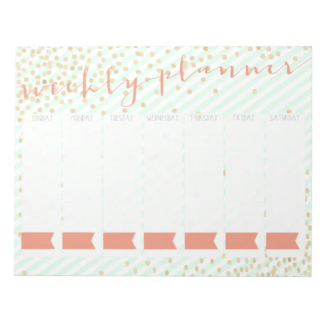 Weekly Planner Notepad | Zazzle