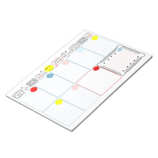 Weekly Planner Notepad, Weekly To Do List Notepad | Zazzle