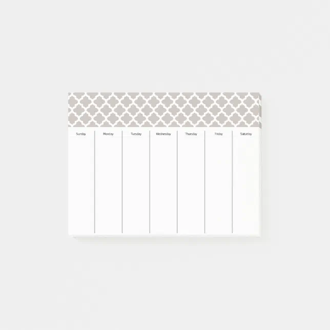 Weekly Schedule Reminder Post It Notes Gift | Zazzle