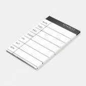 Weekly Schedule Tracker Post it notes | Zazzle