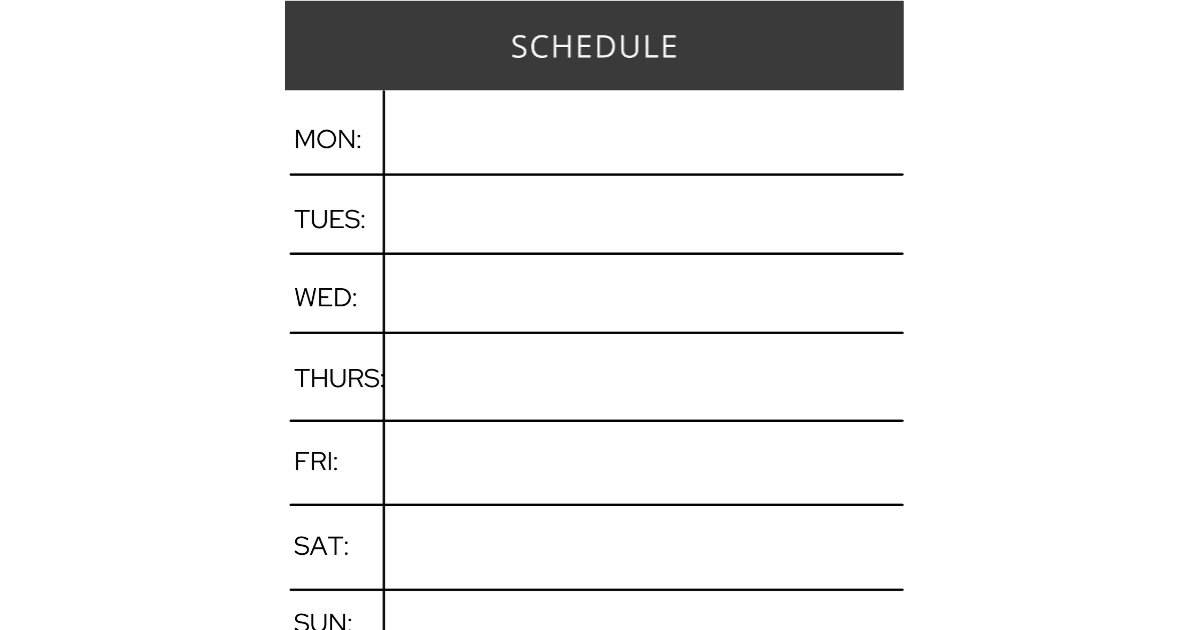Weekly Schedule Tracker Post it notes | Zazzle