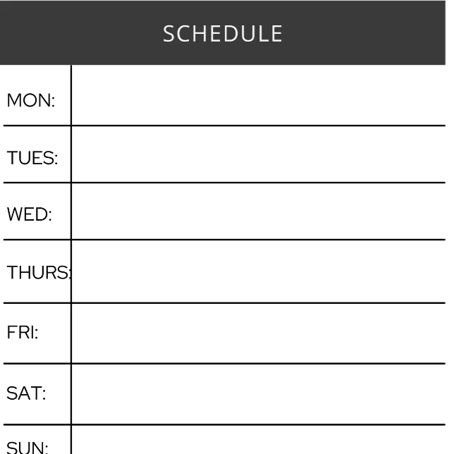 Weekly Schedule Tracker Post it notes | Zazzle