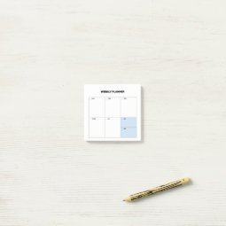 Weekly Study Planner Post-it Notes | Zazzle