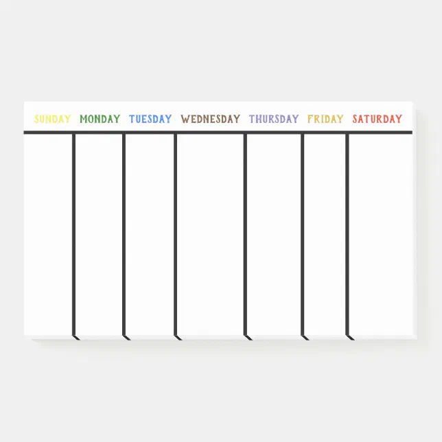 Weekly To-Do List Post-it Notes | Zazzle