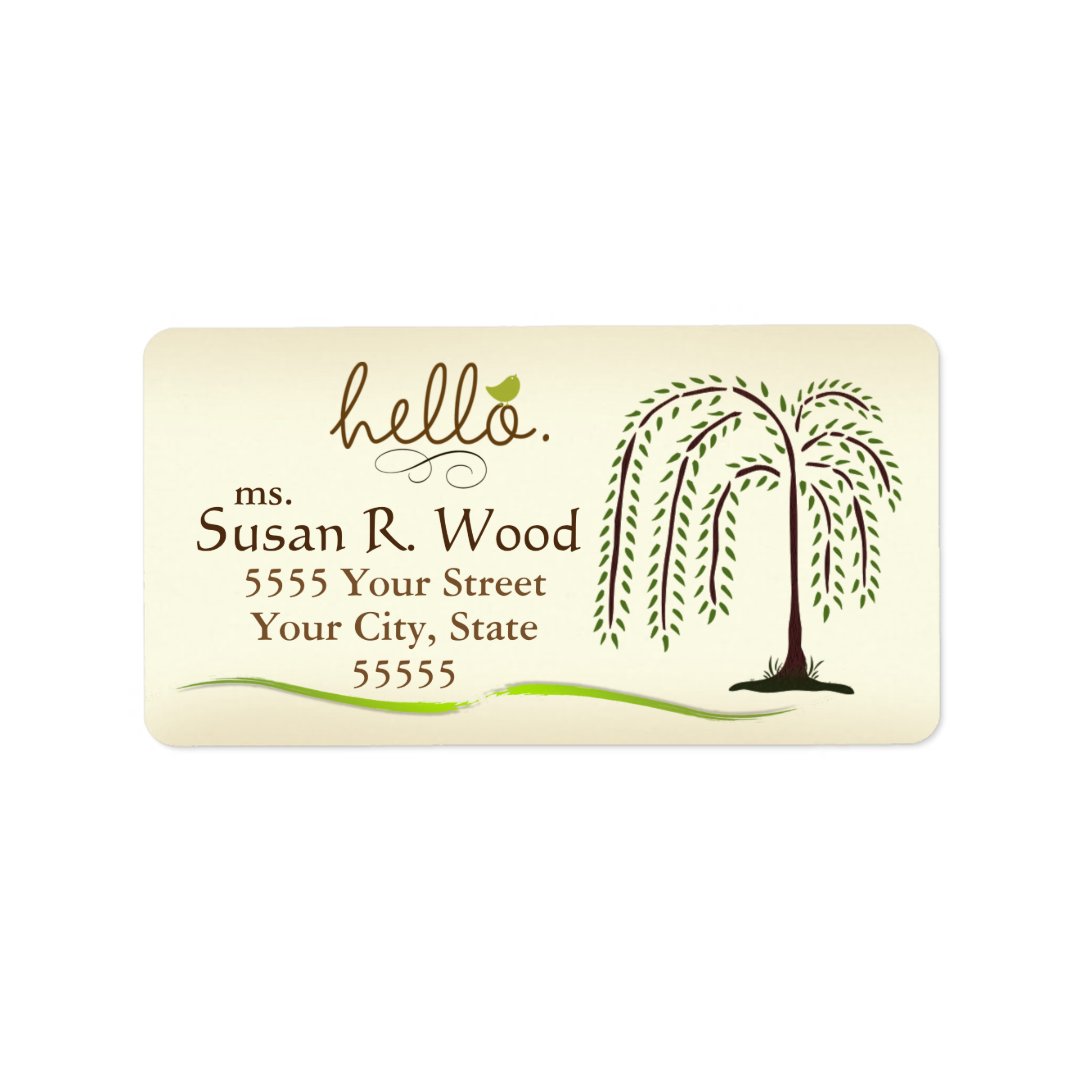 Weeping Willow Address Labels | Zazzle