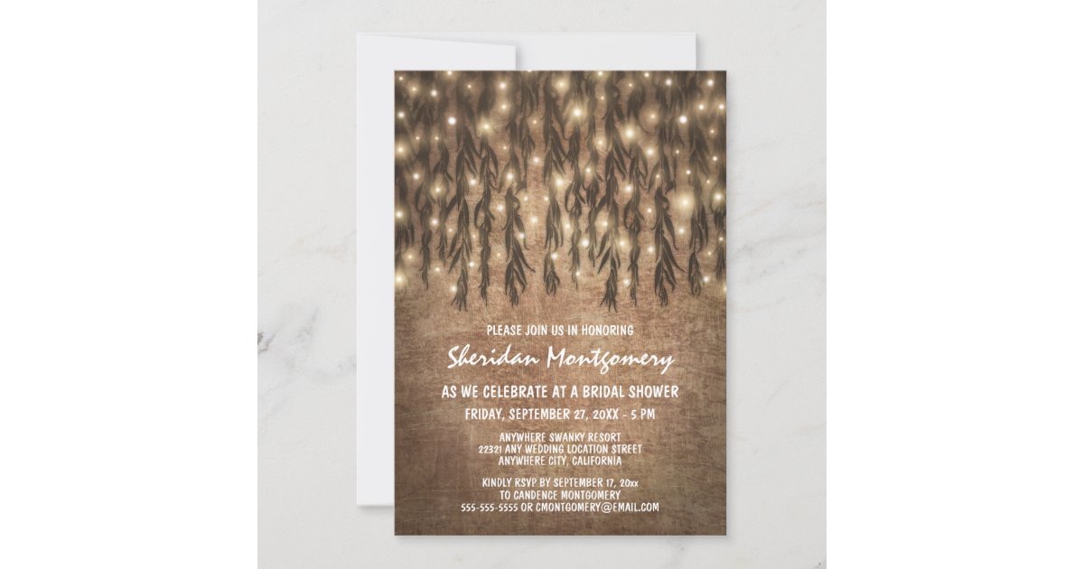 Weeping Willow Tree Bridal Shower Invitations | Zazzle