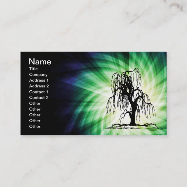 Weeping Willow Tree Business Card | Zazzle