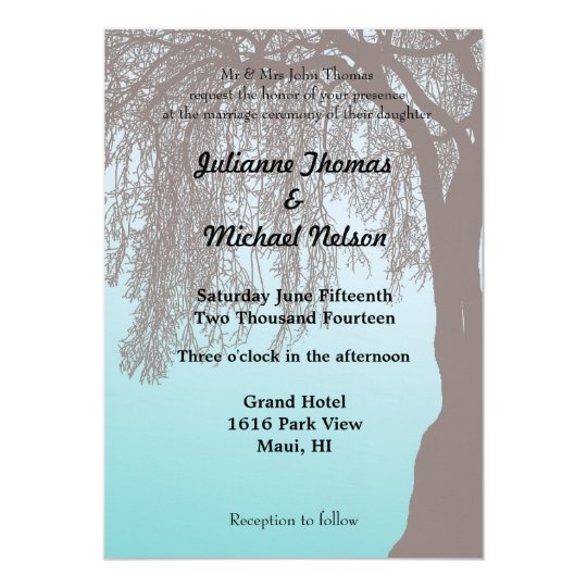 Weeping Willow Tree Wedding Invitation | Zazzle.com