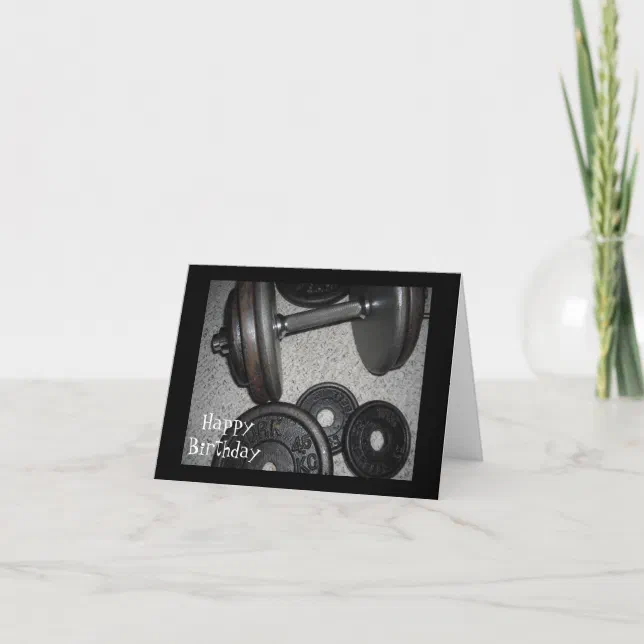 Weight Lifting Birthday Design Card | Zazzle