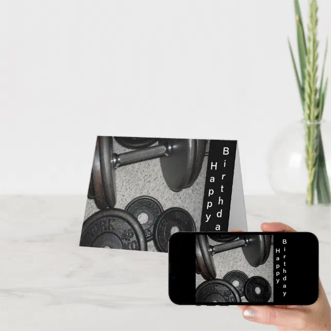 Weight Lifting Birthday Design Card | Zazzle