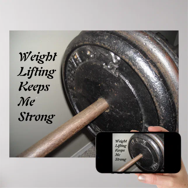 Weight Lifting Motivational Message Poster | Zazzle