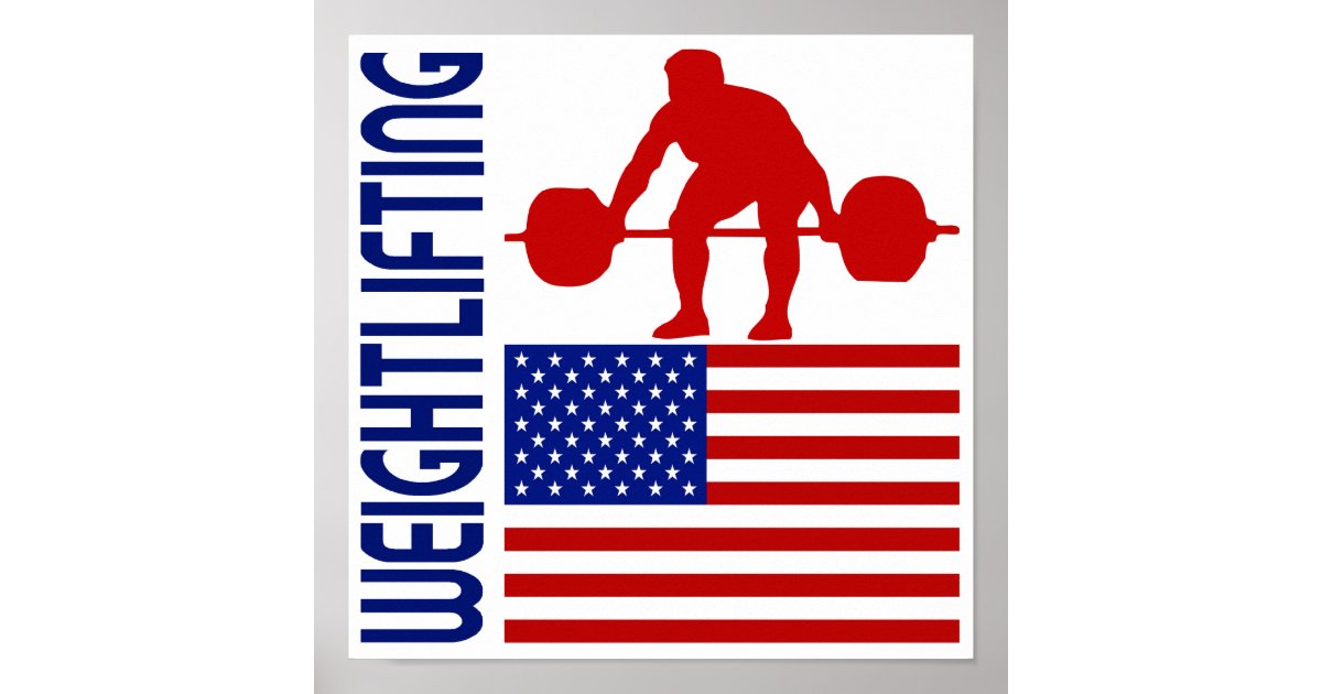 weight lifting United States Poster | Zazzle