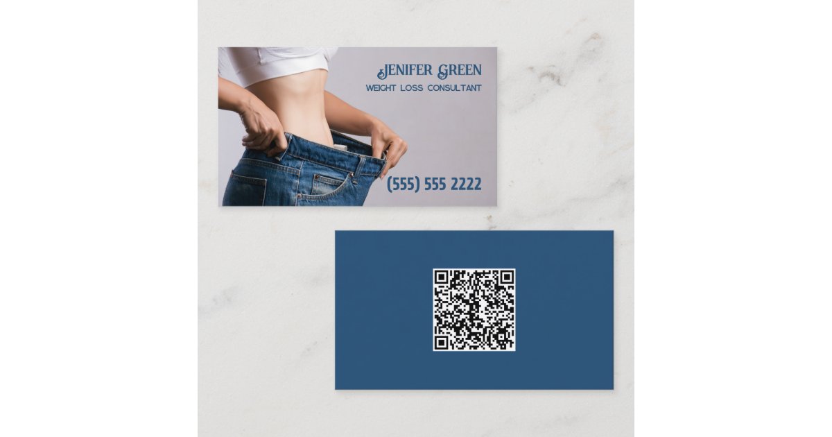 Weight Loss Custom QR Business Card | Zazzle