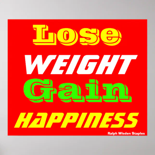 Weight loss poster | Zazzle