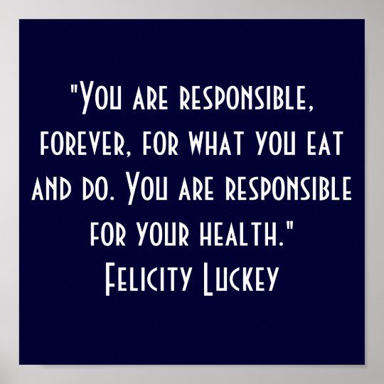Weight Loss Responsibility 7 Poster | Zazzle.com