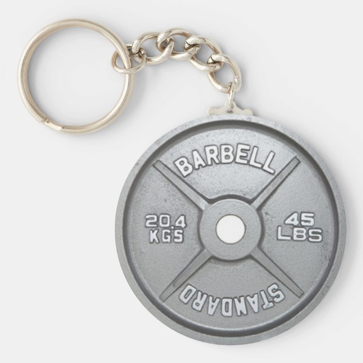 Weight Plate Keychain 20KG 45LB | Zazzle