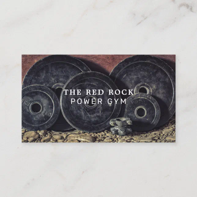 Weight Plates, Personal trainer, Gym Instructor Business Card | Zazzle