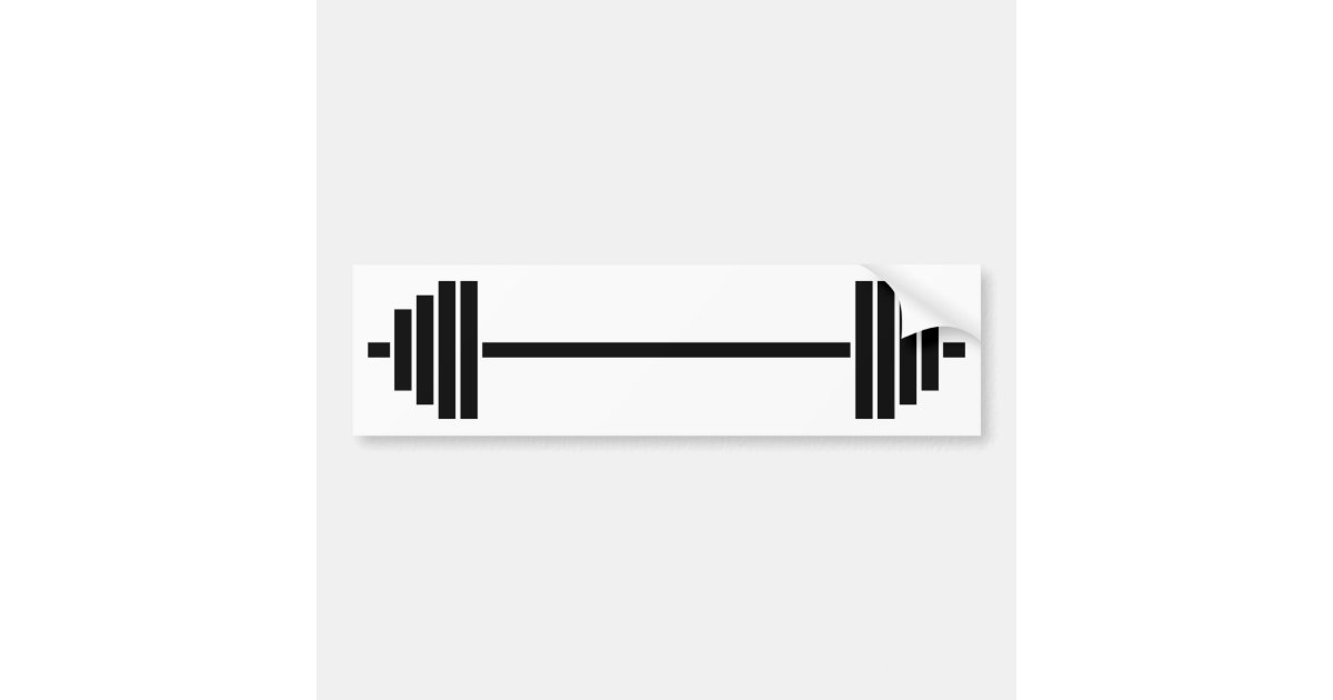 Weightlifting Barbell Bumper Sticker | Zazzle