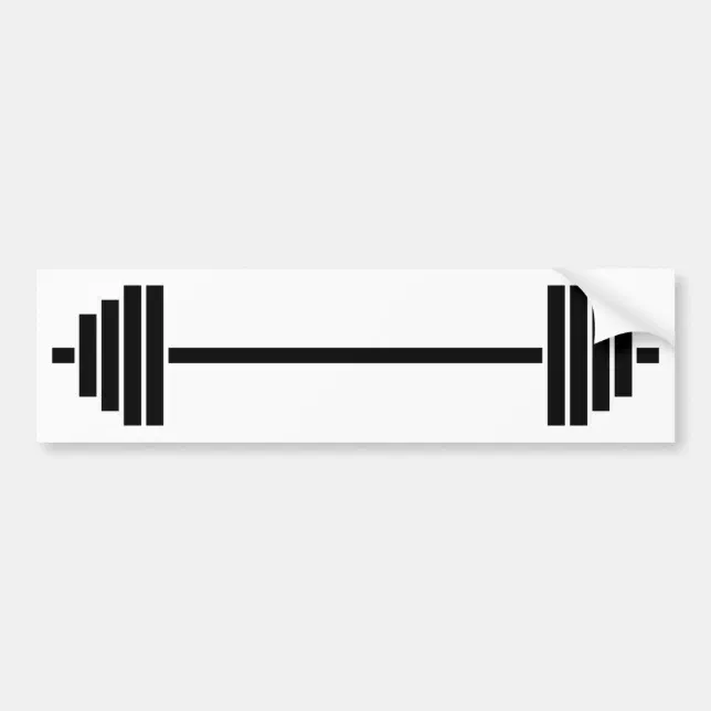 Weightlifting Barbell Bumper Sticker | Zazzle