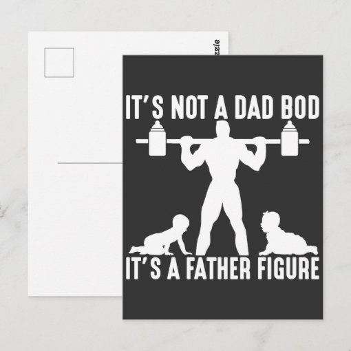 Weightlifting Dad Bod Baby Dumbbell Bodybuilder Postcard | Zazzle