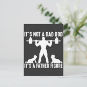 Weightlifting Dad Bod Baby Dumbbell Bodybuilder Postcard | Zazzle