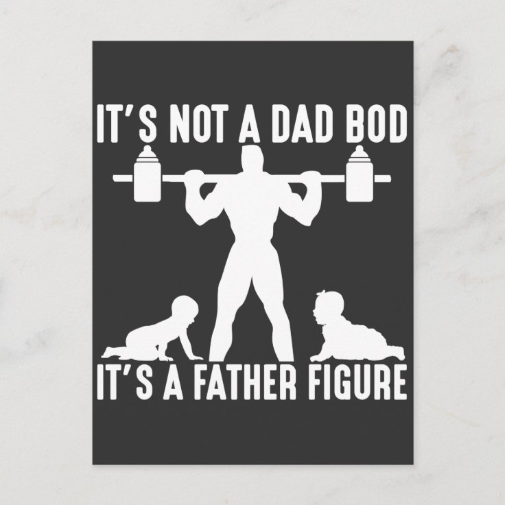 Weightlifting Dad Bod Baby Dumbbell Bodybuilder Postcard | Zazzle
