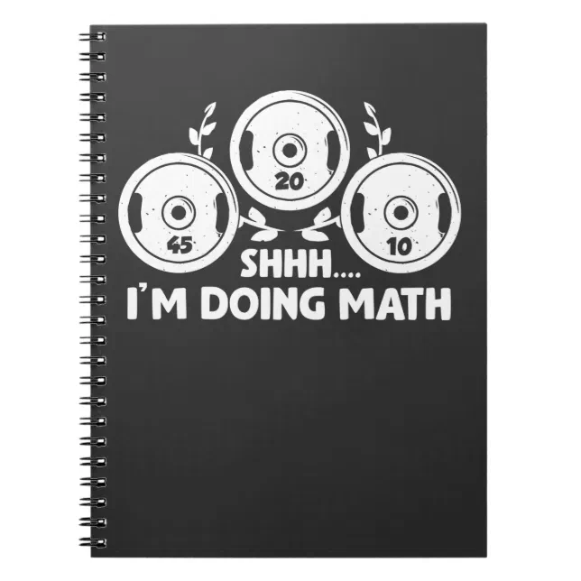 Weightlifting Gym Fitness Math Weights Calculation Notebook | Zazzle