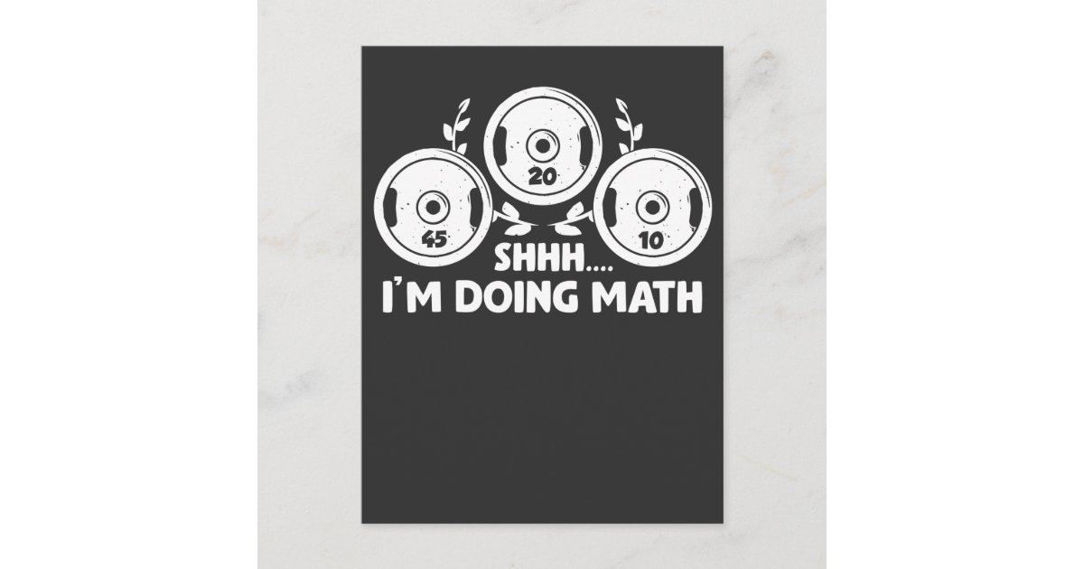 Weightlifting Gym Fitness Math Weights Calculation Postcard | Zazzle