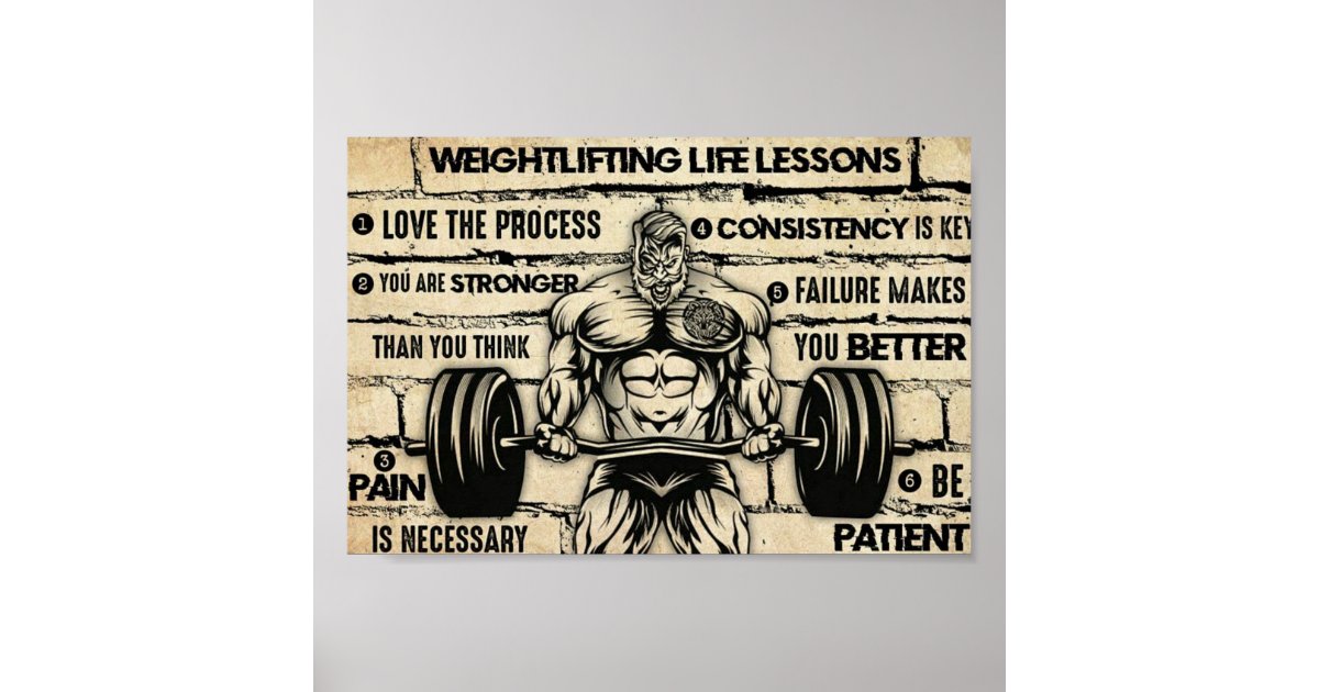 Weightlifting Poster | Zazzle