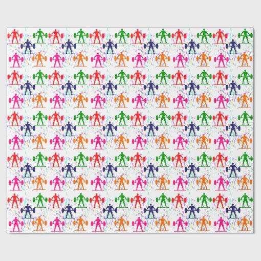 WEIGHTLIFTING WRAPPING PAPER Zazzle weightlifting-wrapping-paper-zazzle