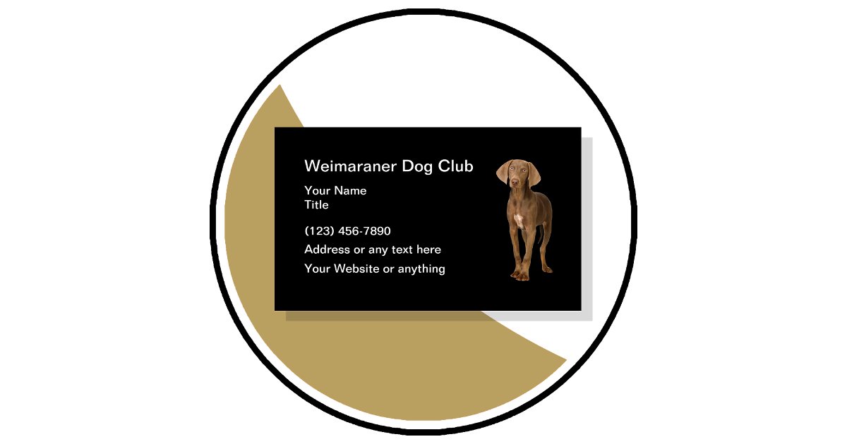 Weimaraner Dog Club Simple Business Cards | Zazzle