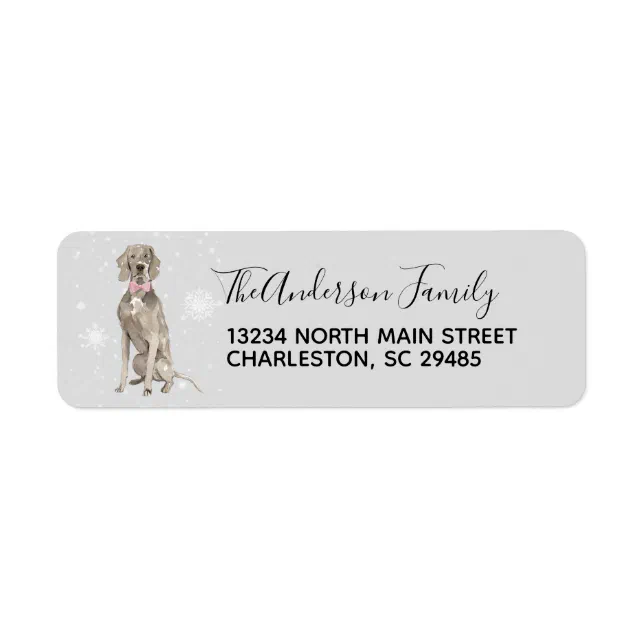 Weimaraner Dog Return Address Labels | Zazzle