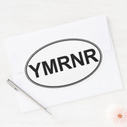 Weimaraner Nation : YMRNR Euro Style Oval Sticker | Zazzle