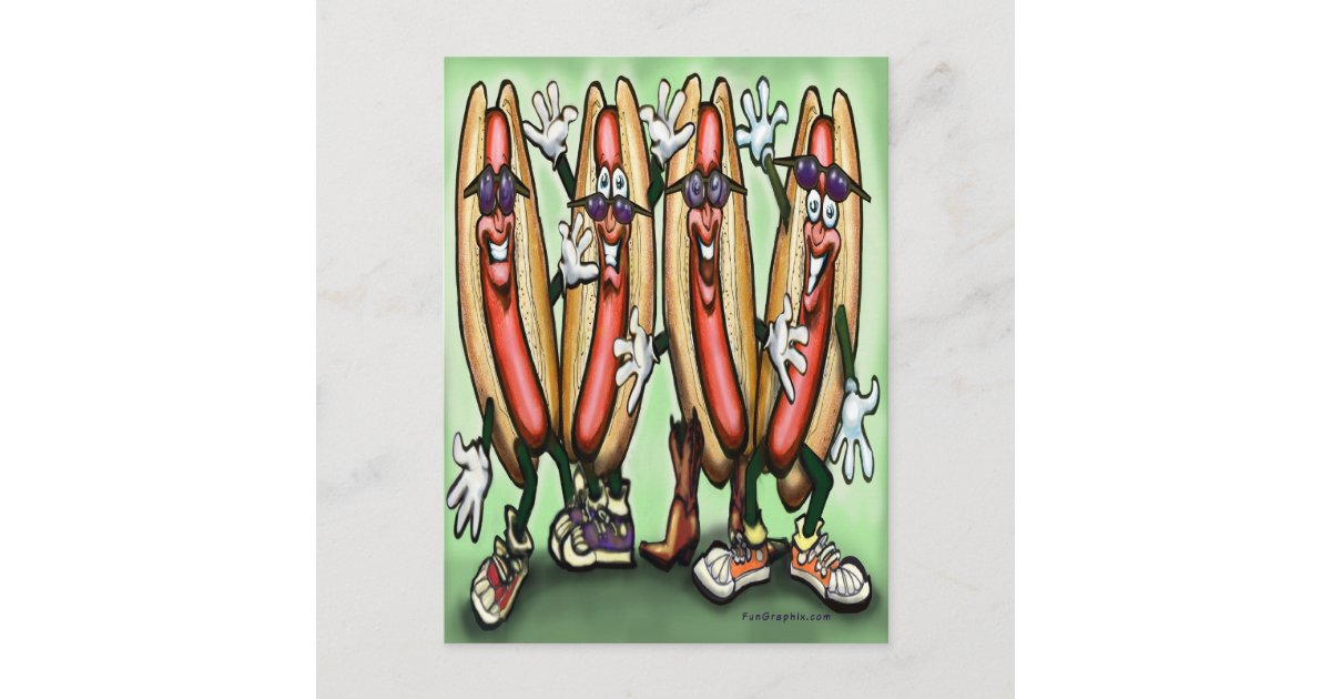 Weiner Party Invitation Postcard | Zazzle