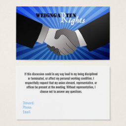 Weingarten Rights Business Cards | Zazzle