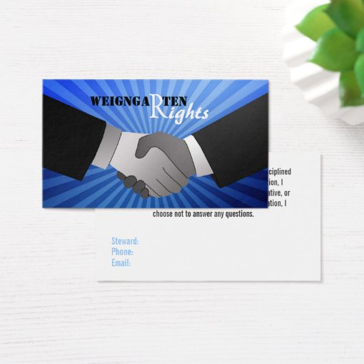 Weingarten Rights Business Cards | Zazzle