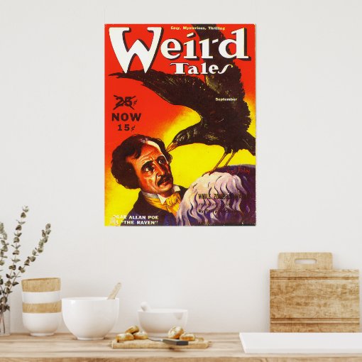 WEIRD TALES Cool Vintage Pulp Magazine Cover Art Poster | Zazzle