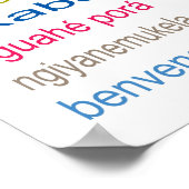 Welcome - 80 Languages Poster -3 sizes/White | Zazzle