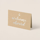 welcome aboard anchor foil card | Zazzle