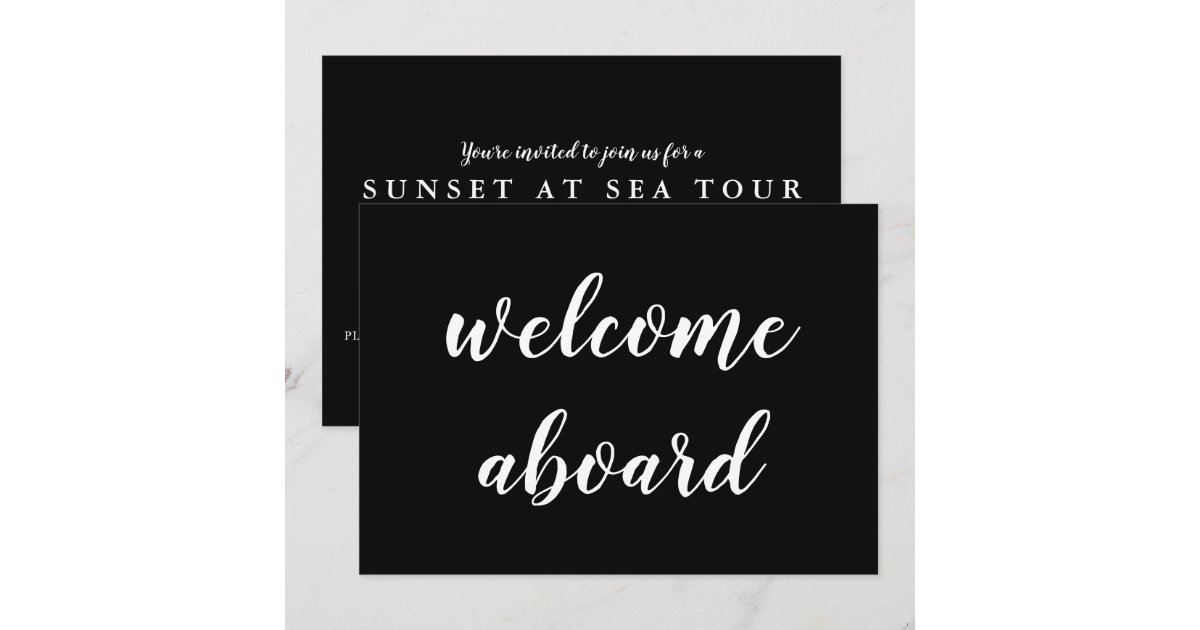 welcome aboard script invitation | Zazzle