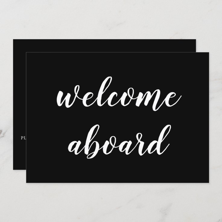 welcome aboard script invitation | Zazzle